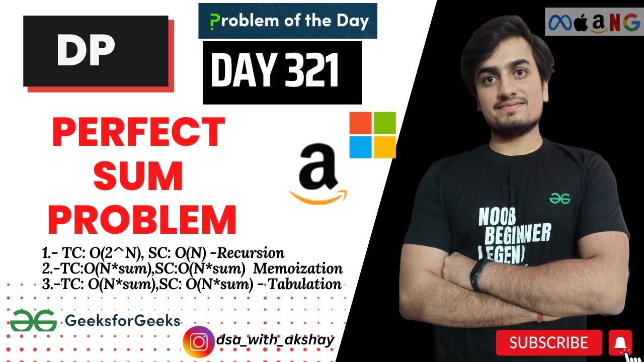 Day 321 Subset Sum Problem Recursion Dp Java C Gfg Potd