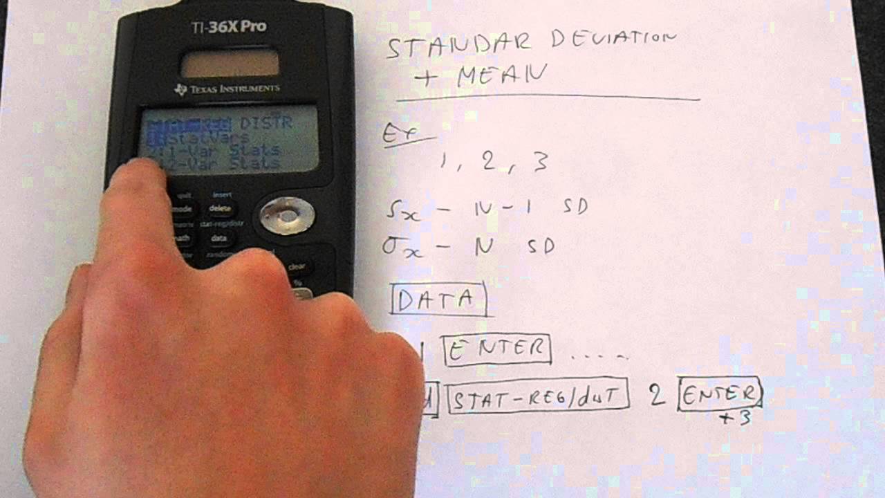 Calculate Standard Deviation Ti 36x Pro At Donald Stoltenberg Blog