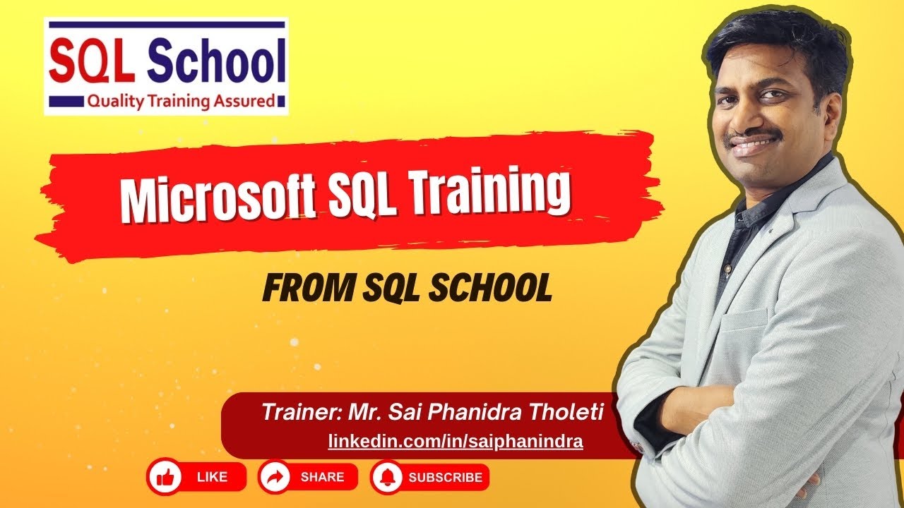 Microsoft Sql Training From Sql School Youtube