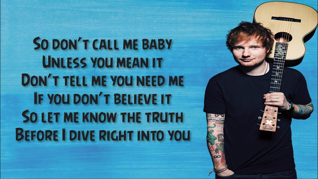 Dive Ed Sheeran Lyrics Youtube