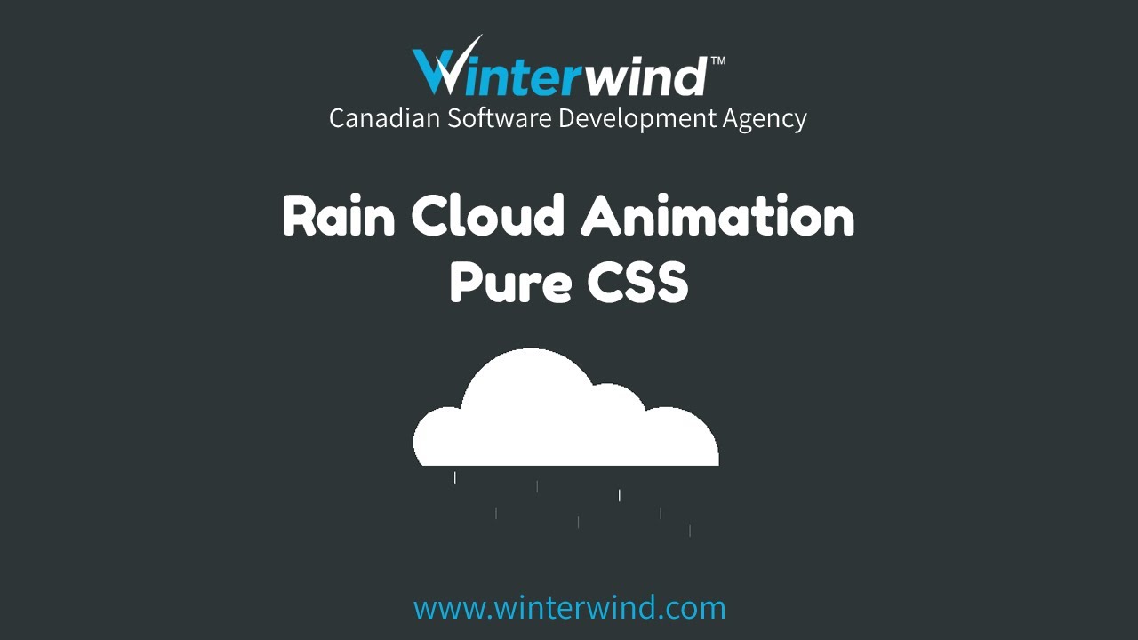 Rain Cloud Animation With Css Youtube
