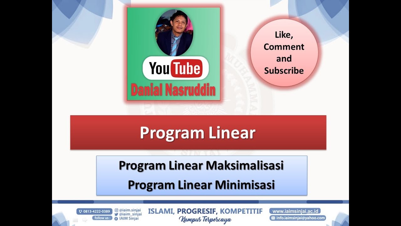 Program Linear Youtube