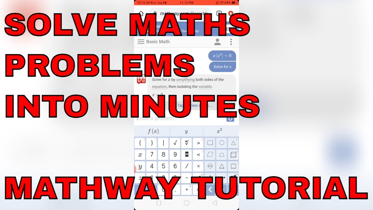 Mathway Tutorial Youtube