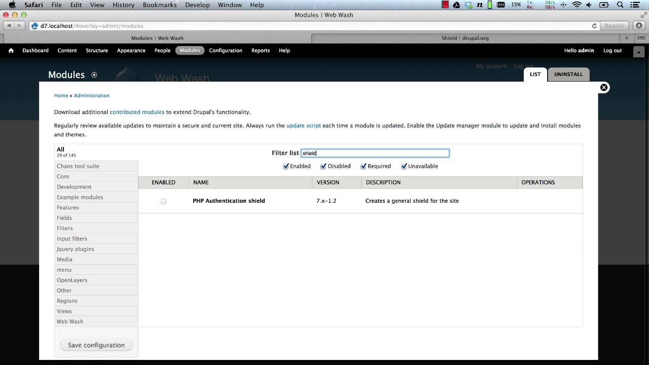 Using Shield Module In Drupal 7 Youtube