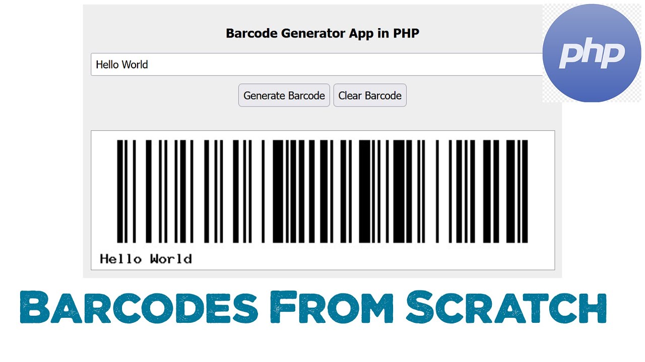 How To Make Barcodes From Scratch With Php Quick Programming Tutorial