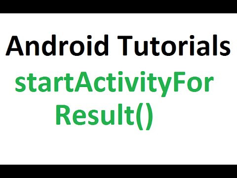 Android Studio Tutorials 31 Startactivityforresult In Android Youtube