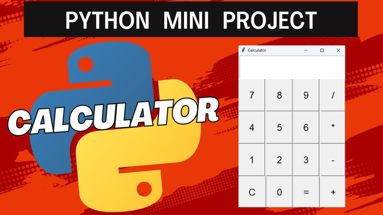 Simple Calculator In Python Using Tkinter Youtube
