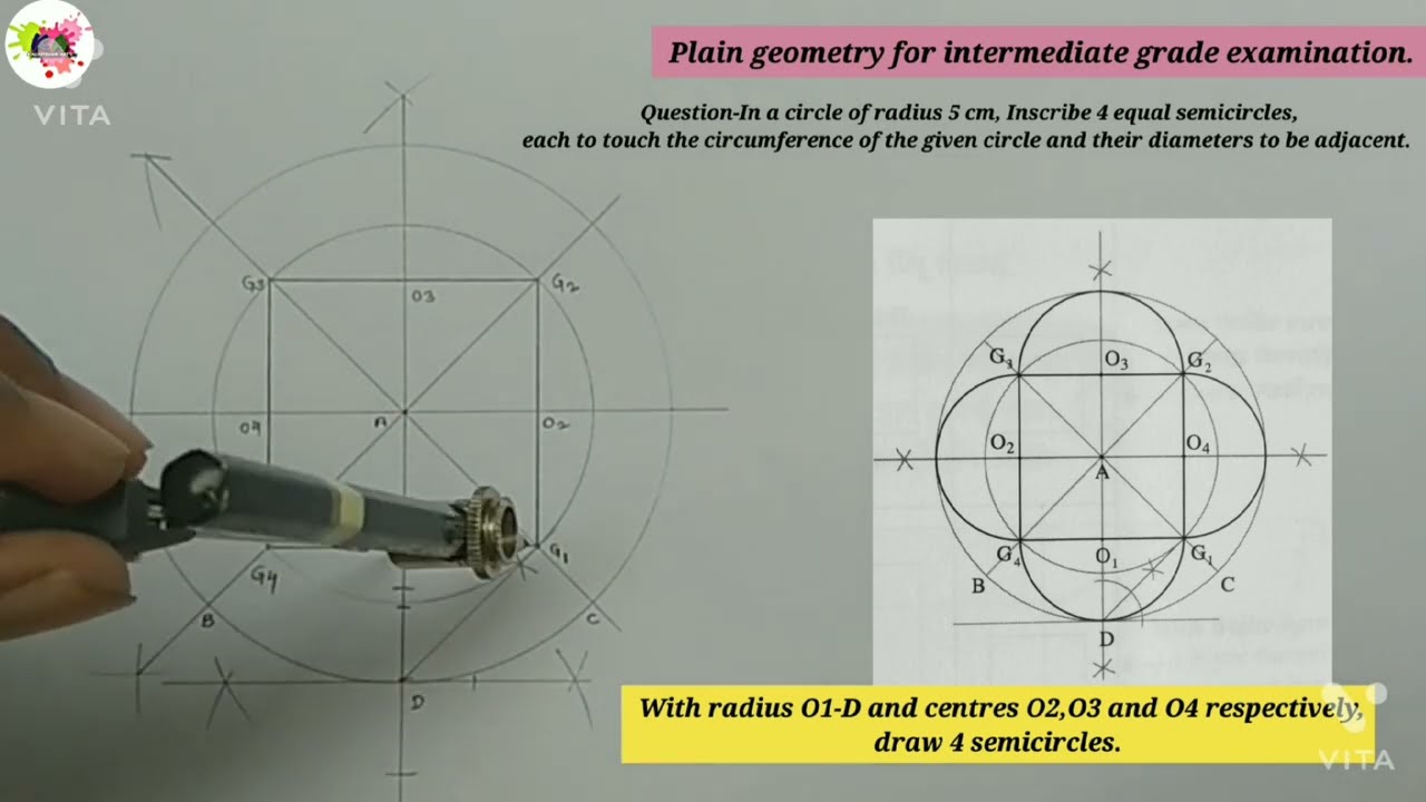 Intermediate Drawing Grade Examination Geometry Diagram Number 20