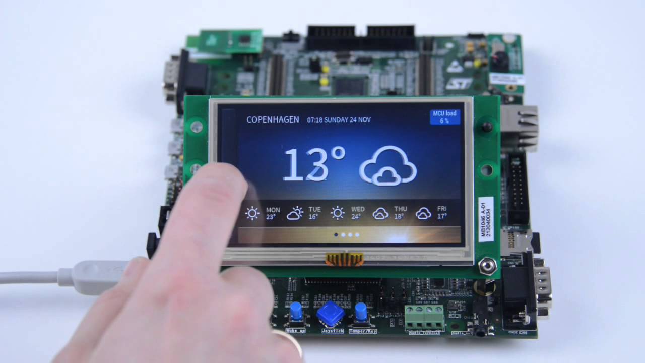 Touchgfx Demo On Stm32f429 With A 4 3 Display Youtube