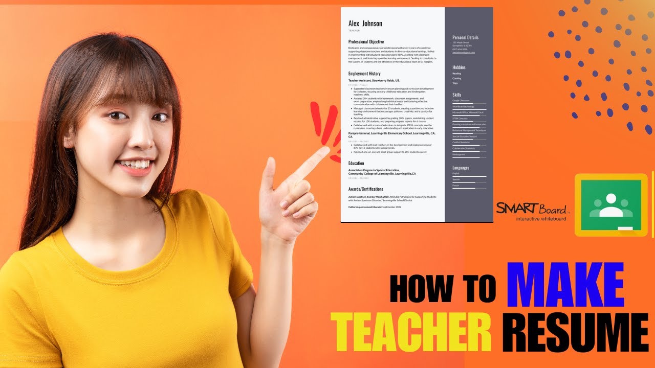 Writing A Teacher Resume Step By Step Guide Example Teacher Resume
