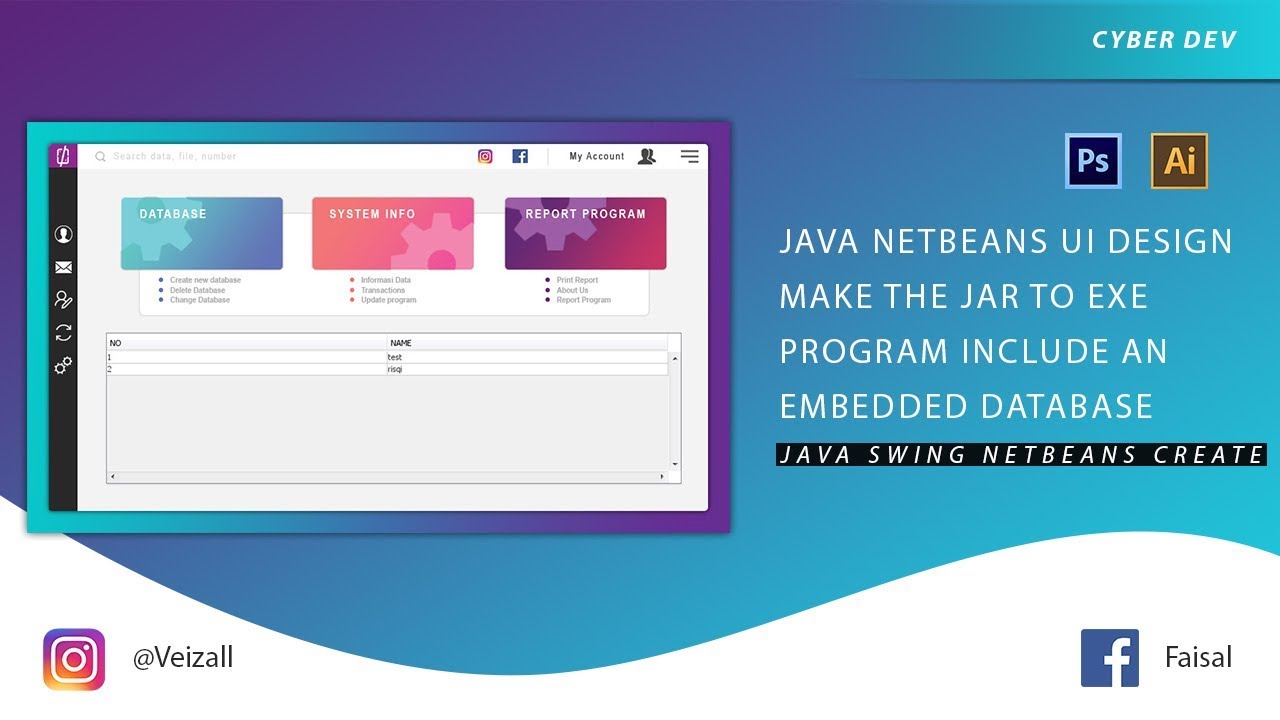 How To Make The Database Embedded In Java Swing Jar To Exe Part 1
