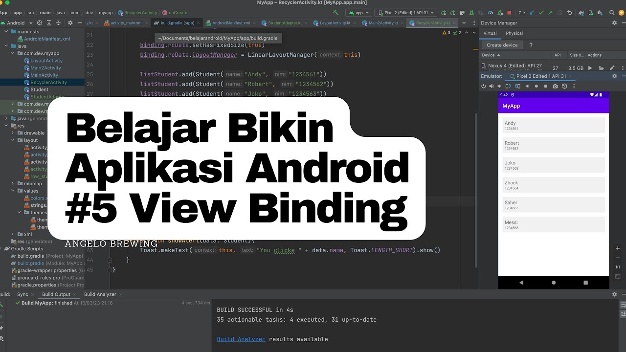 View Binding Android Example Kotlin At Bryan Riggs Blog