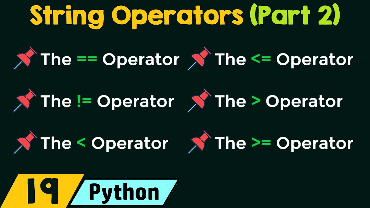 String Operators In Python Part 2 Youtube