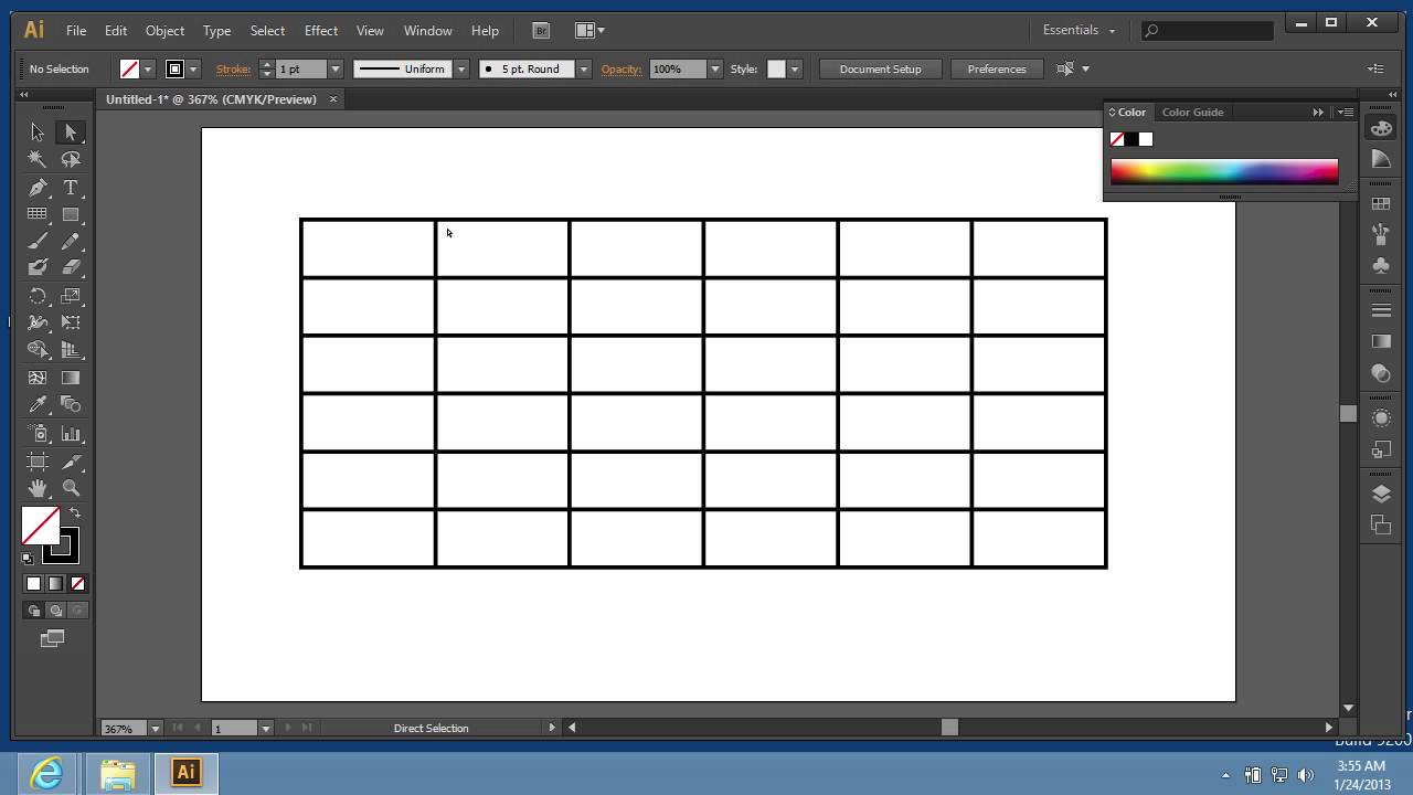 How To Use Grid Tool In Adobe Illustrator Cs6 Youtube