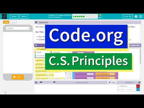 Code Org Lesson 7 7 Loops Practice Tutorial With Answers Unit 6 C S