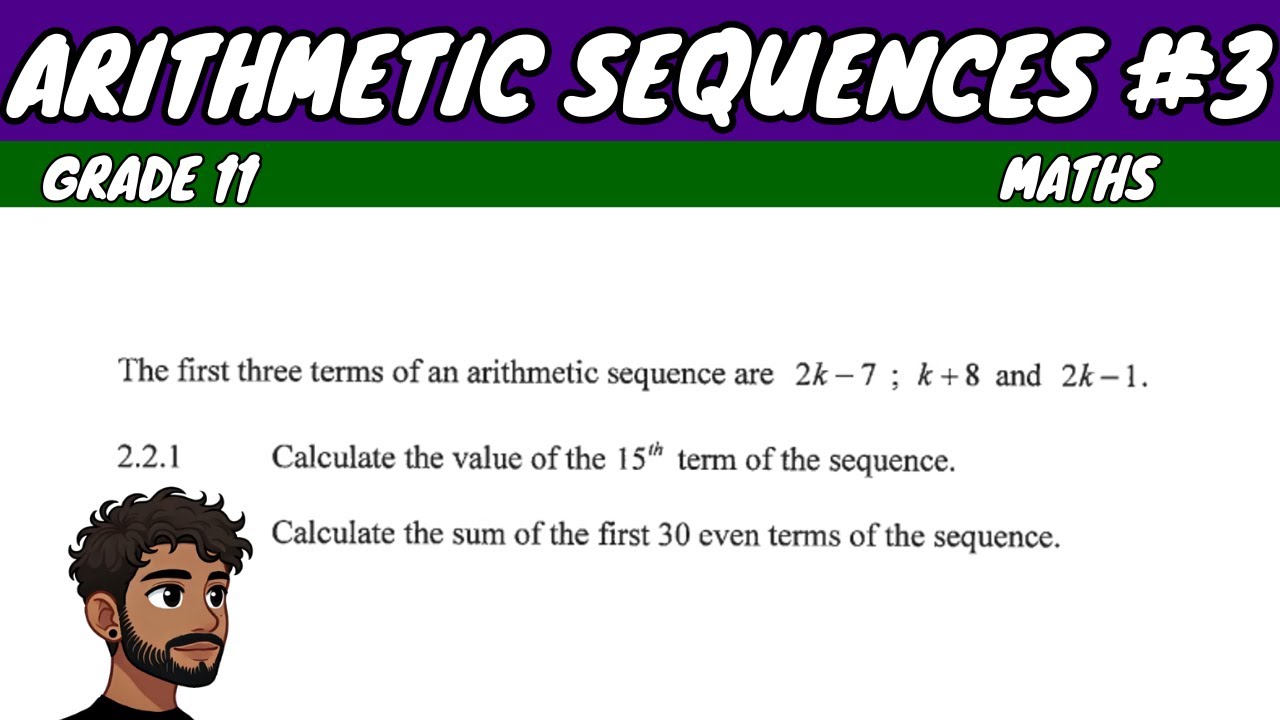 Arithmetic Sequences 3 Grade 11 Maths Youtube