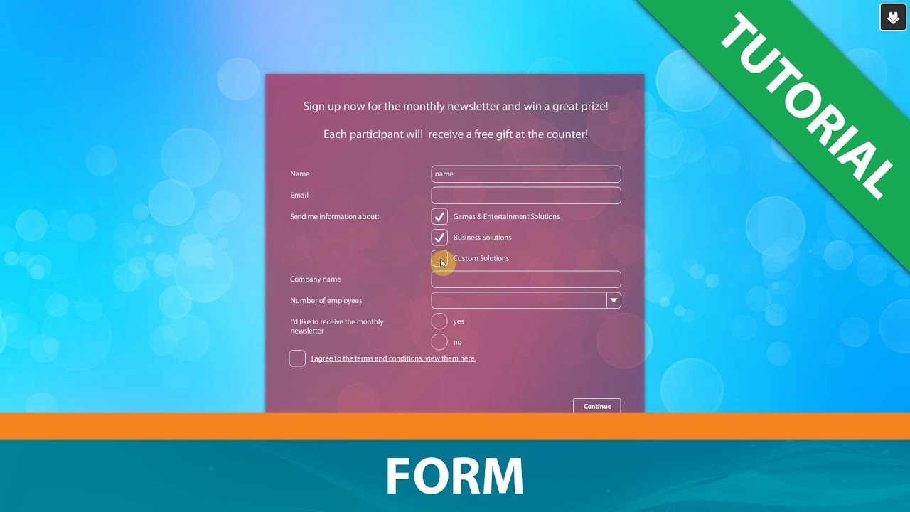 Tutorial Form Youtube