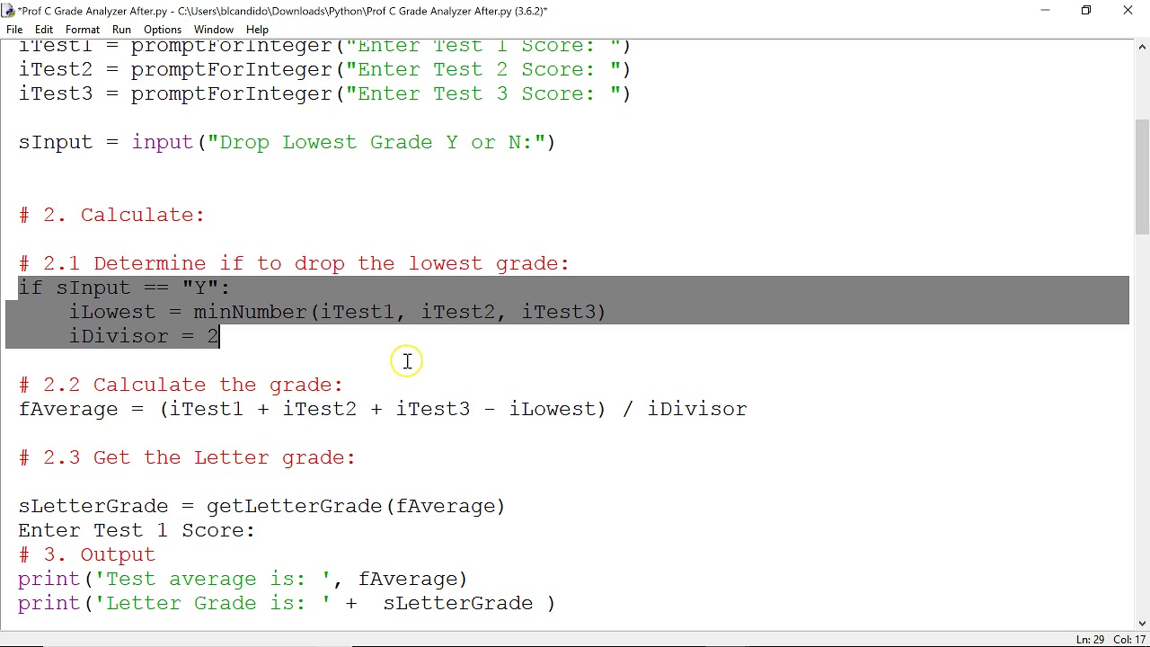 Python Average Three Numbers After Youtube