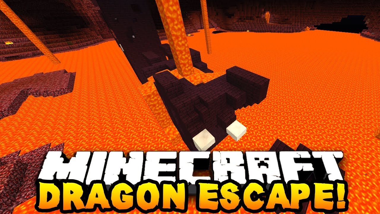 Just Barely Escaping Dragons I Minecraft Dragon Escape Youtube