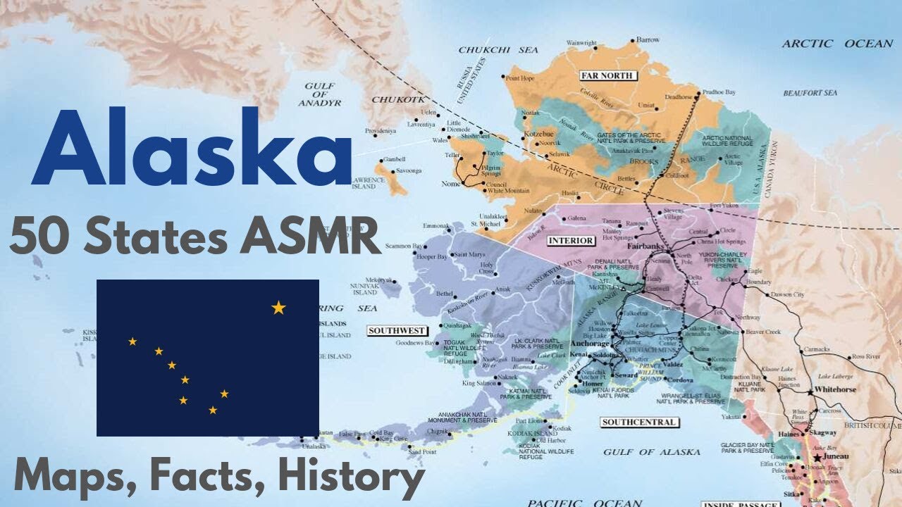 Asmr State Map Geography Part 11 Alaska Youtube