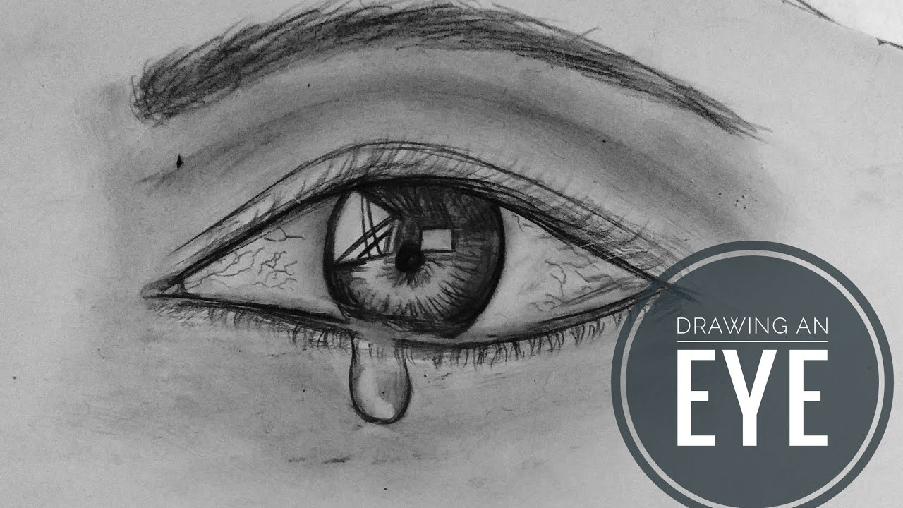 Realistic Eye Drawing On Broken Mirror Youtube