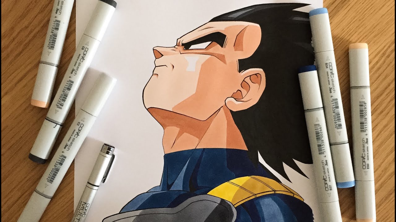 Drawing Vegeta Dragon Ball Z Youtube