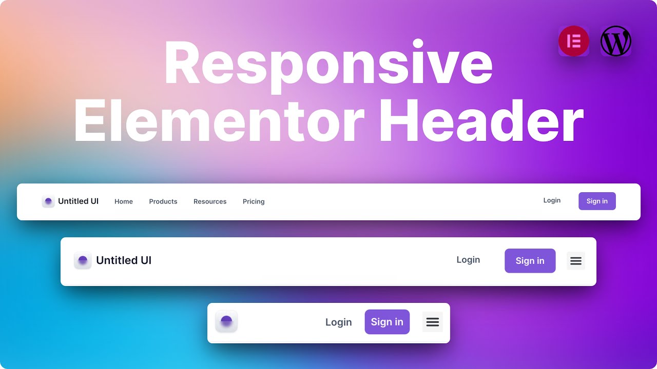 How To Make A Responsive Header With Elementor Youtube