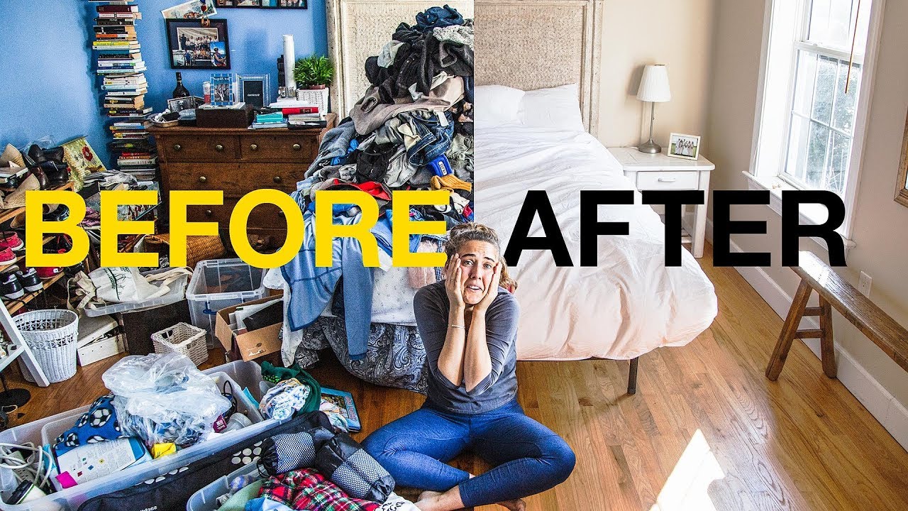 Extreme Konmari Method Decluttering Before After Youtube