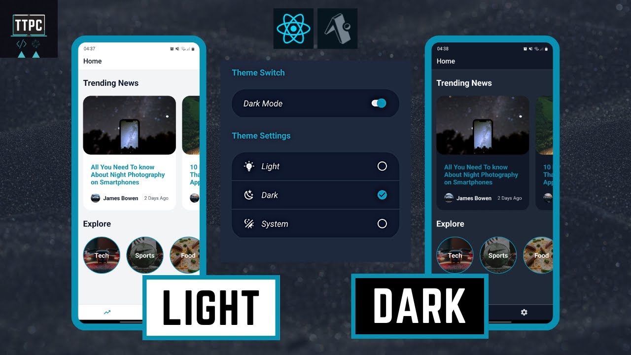 Complete Dark Light Theme In A React Native App Multiple Switching