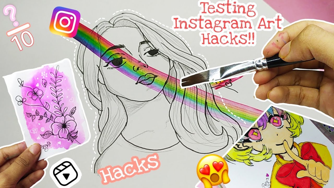 Testing Out Instagram Art Hacks тш ёятю Art Hacks ёяшн Draw With Priya