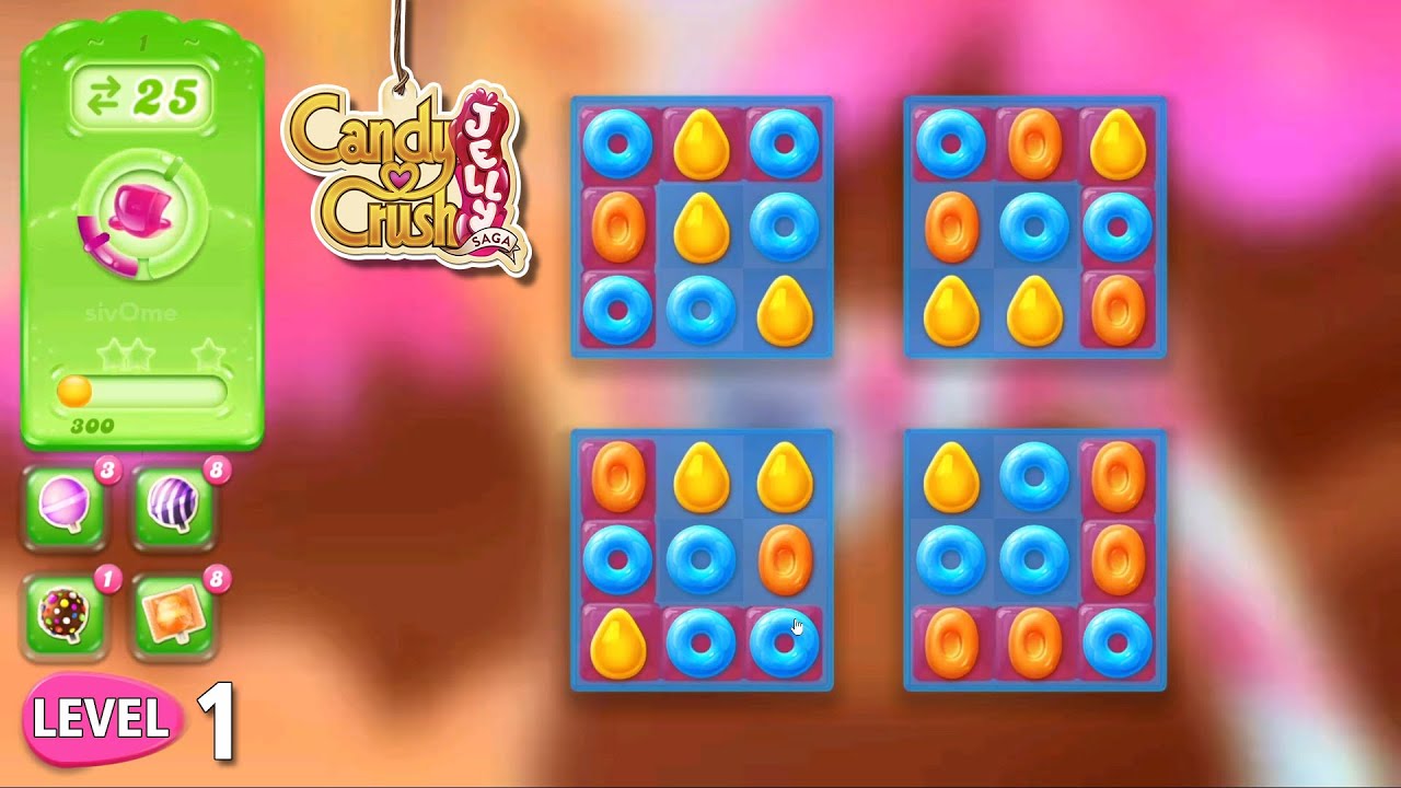 Candy Crush Jelly Saga Level 1 No Booster Full Hd Game Play Youtube