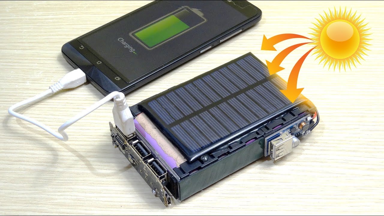 How To Make A Solar Power Bank Charger For Mobile How To Make