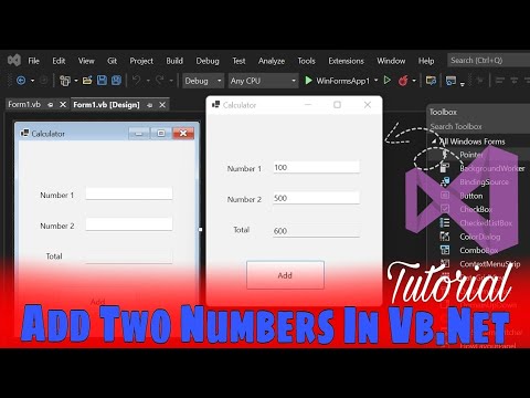 Add Two Numbers In Vb Net Easy Tutorial Youtube