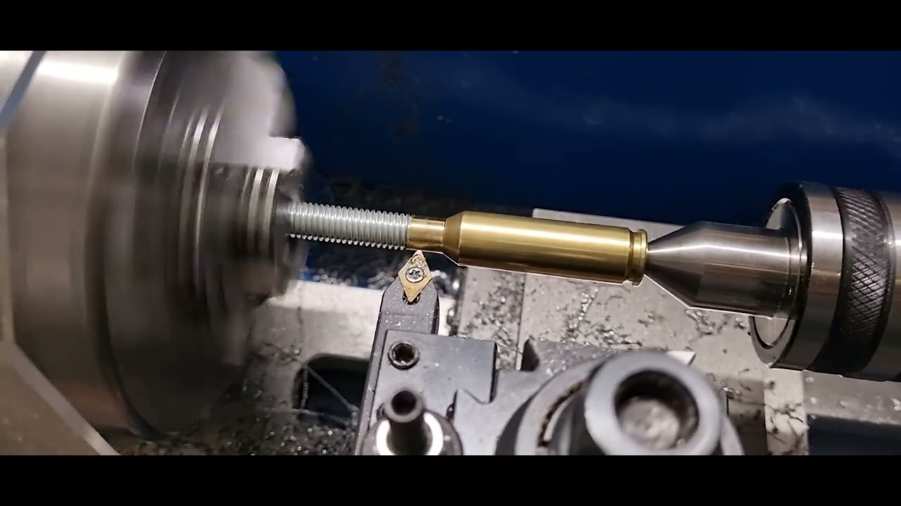 Cheap 6 5 Creed Brass Neck Turning On Mini Lathe Cj18a Youtube