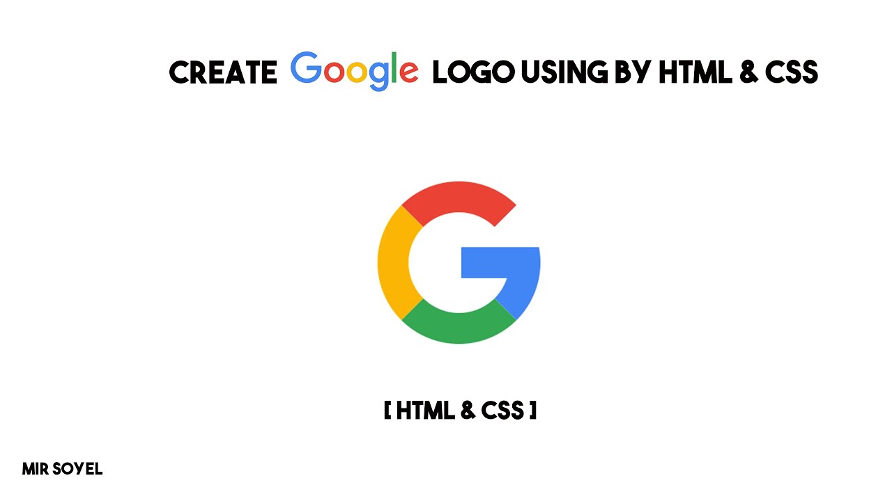 How To Create Google Logo Using Html Css Pure Css Logo Tutorial