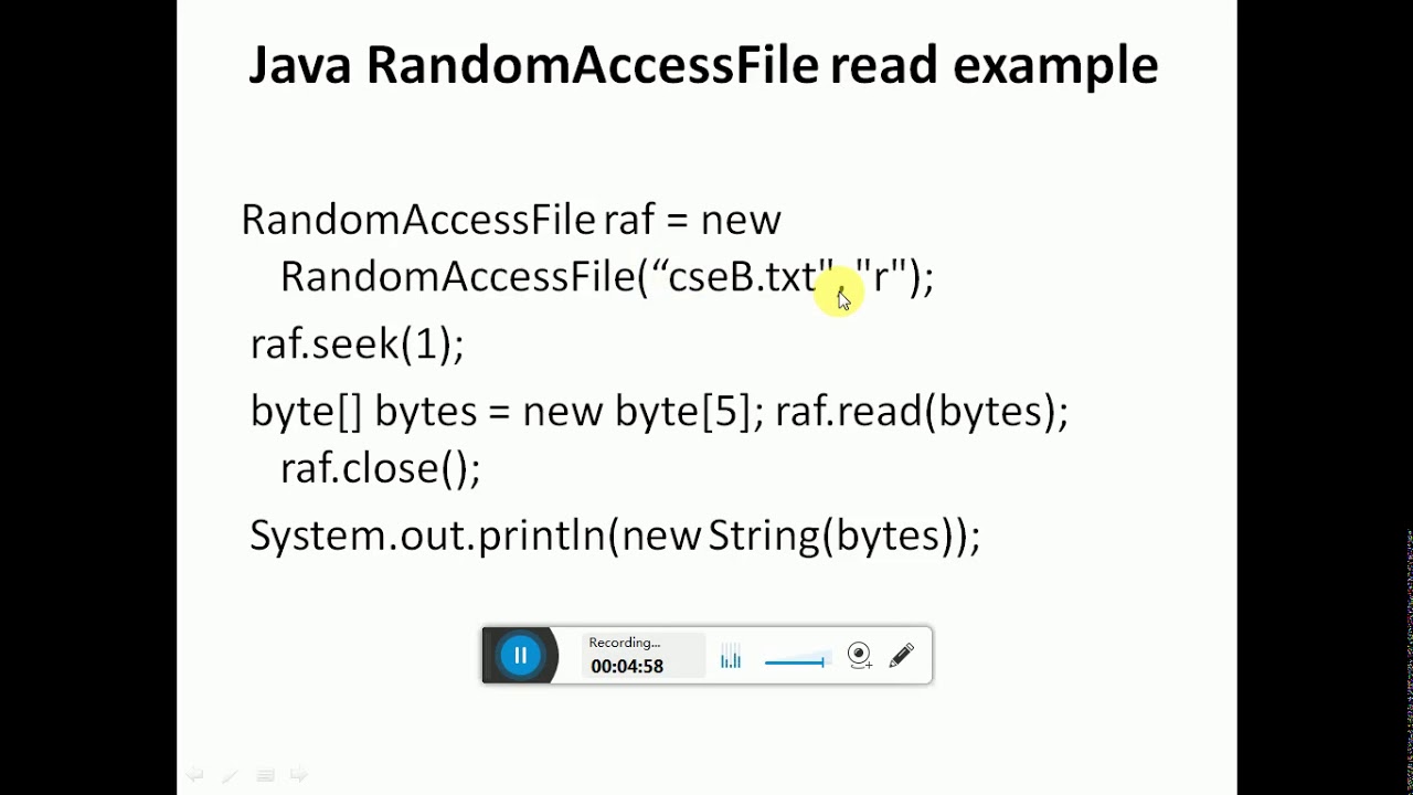 Random Access Files In Java By Tsk Youtube