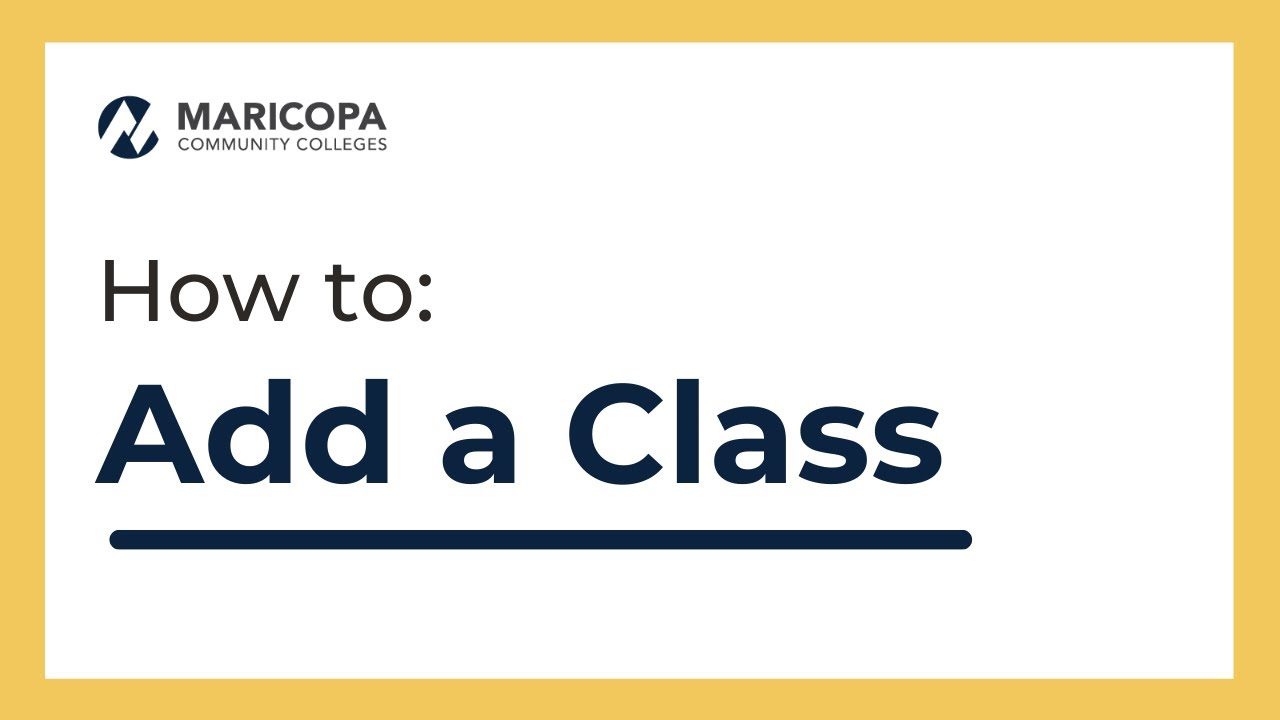 How To Add A Class Youtube