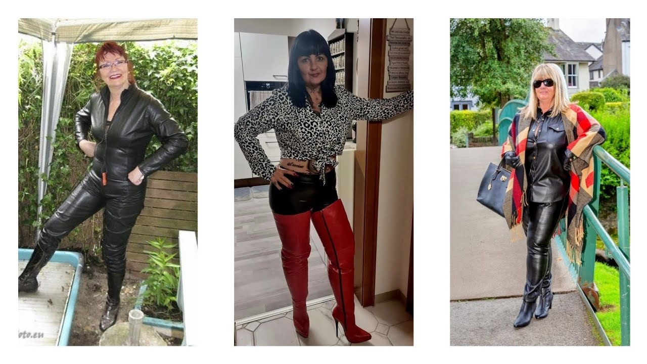 Older Women Beautiful Leather Boots Outfit Ideas Youtube