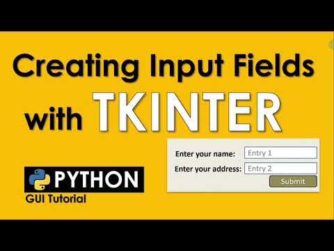 Creating Input Field With Tkinter Entry Widget Options And Methods