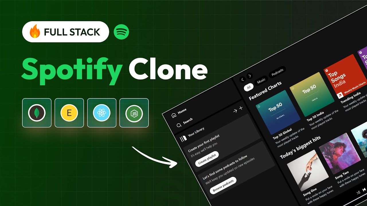 How To Create Full Stack Spotify Clone App In React Js Music