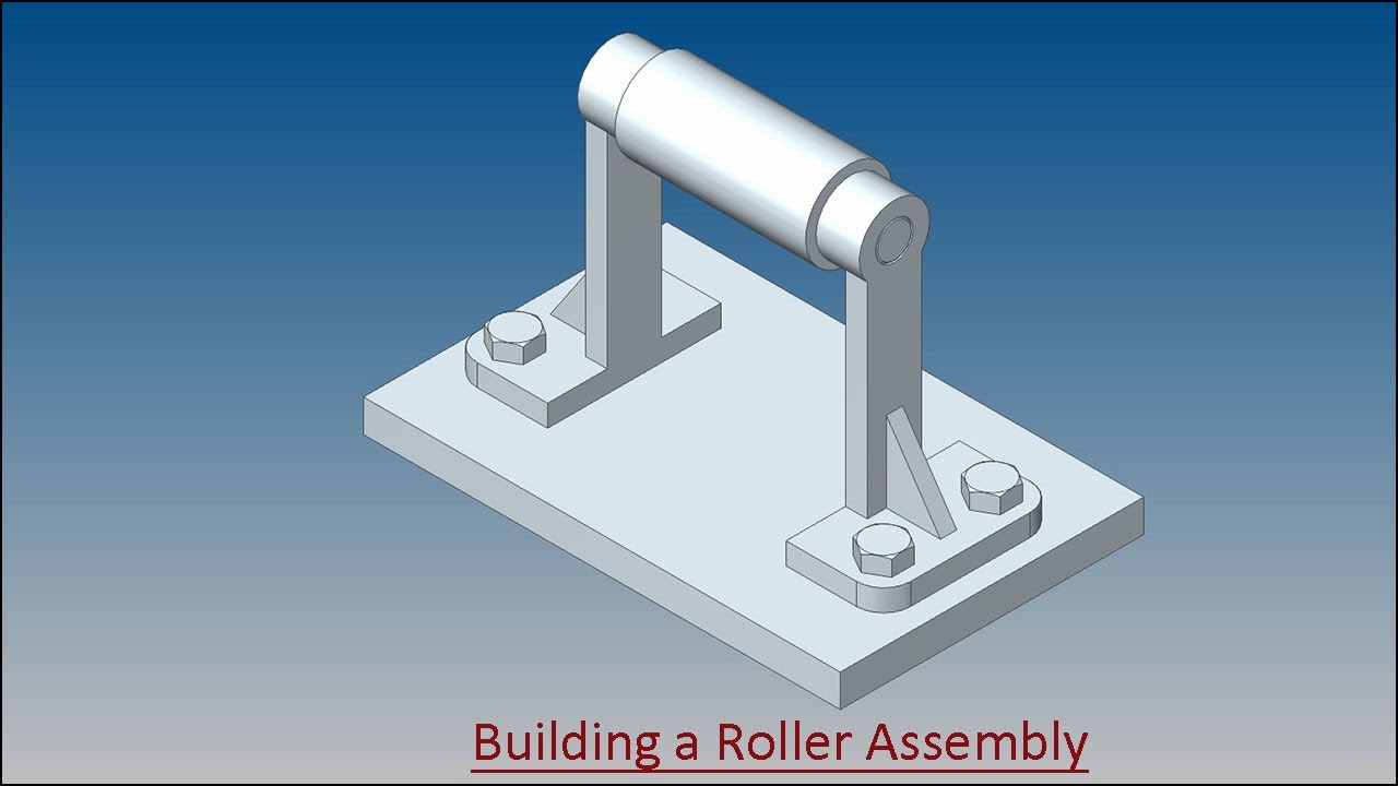 Building A Roller Assembly Solid Edge St9 Youtube