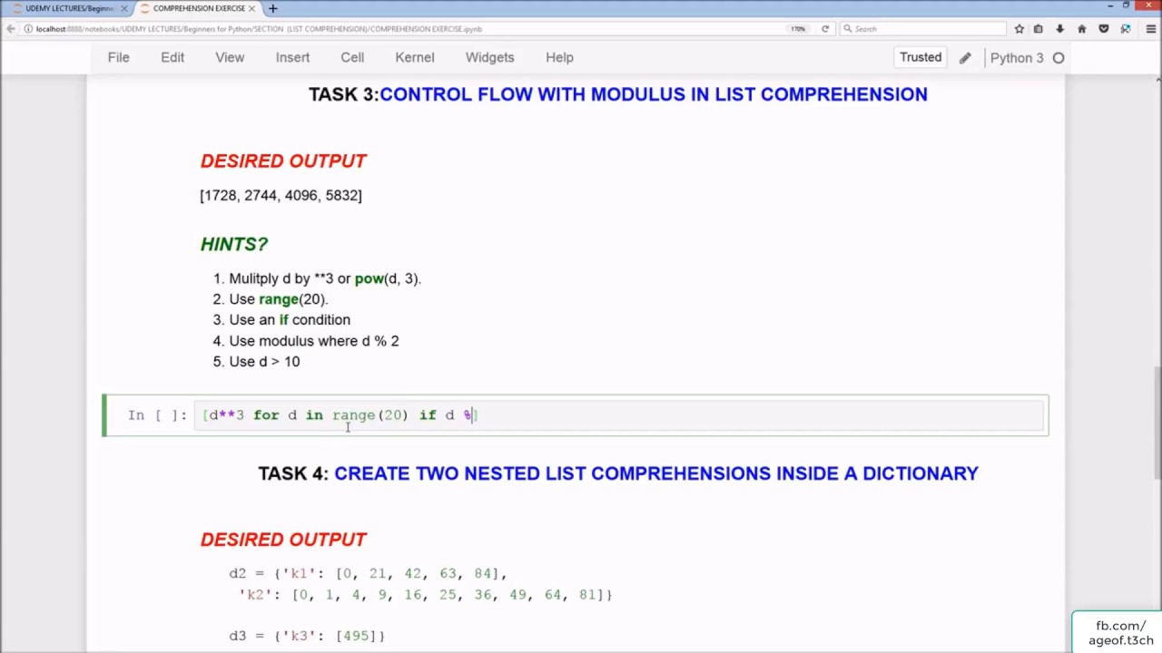 Python 3 6 Tutorial For Beginners Part 6 List Comprehension Youtube