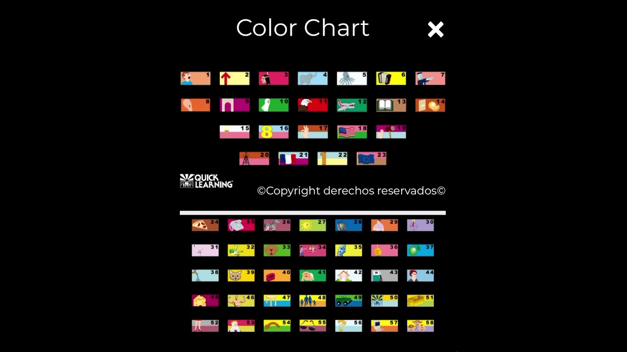 Color Chart By Quick Learning Youtube