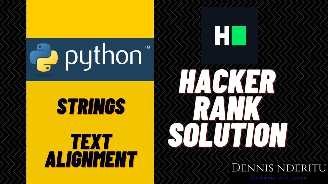Python Strings Text Alignment Youtube
