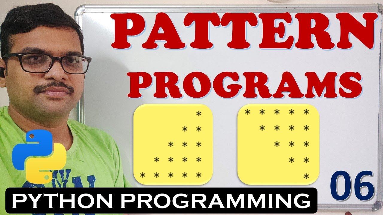 06 Pattern Programs In Python Programming Youtube