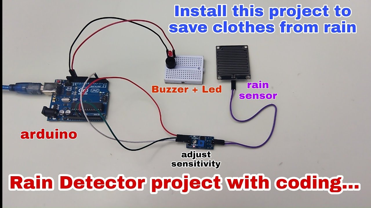 Make Rain Detector Project To Save Clothes From Rain Rain Detector