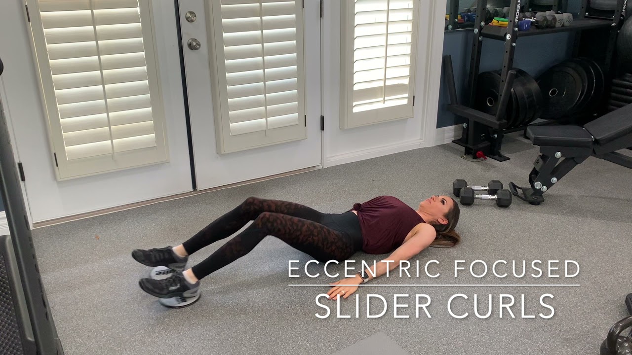 Eccentric Slider Hamstring Curls Youtube