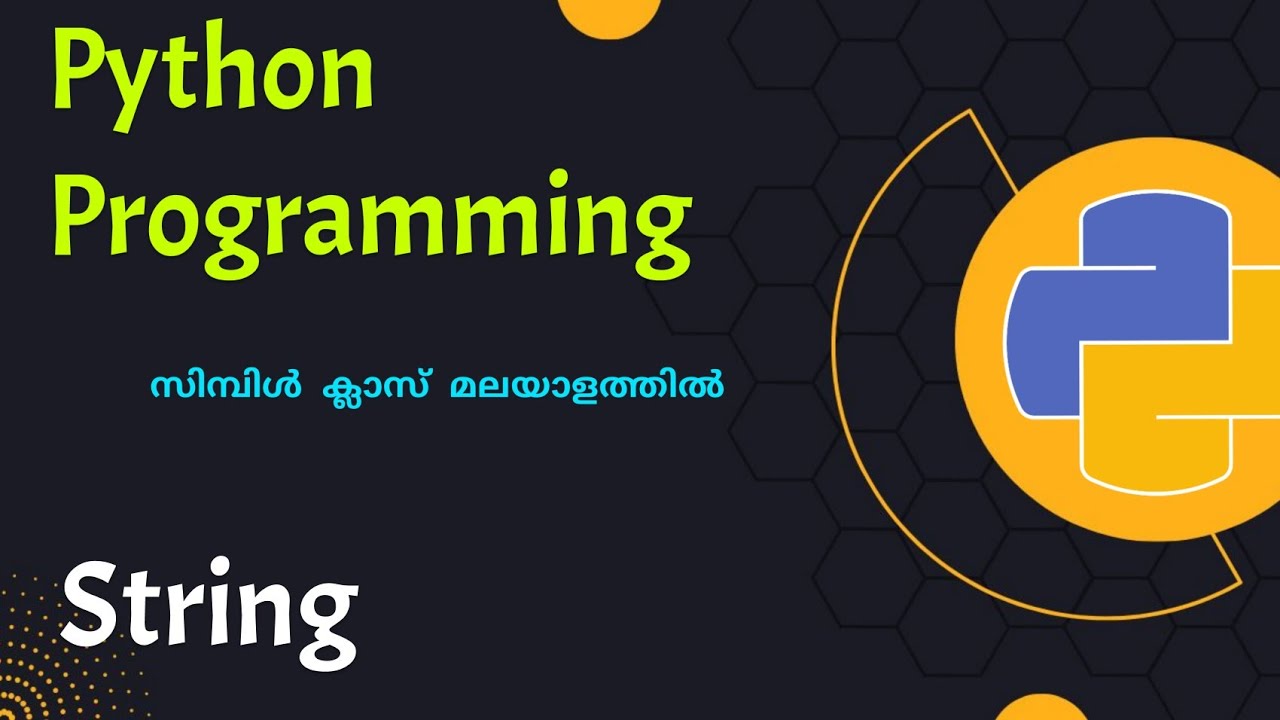 Python String Python Programming Malayalam Tutorial Youtube