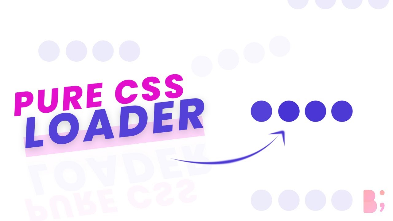 Simple Pure Css Loader Html Css Tutorial Youtube