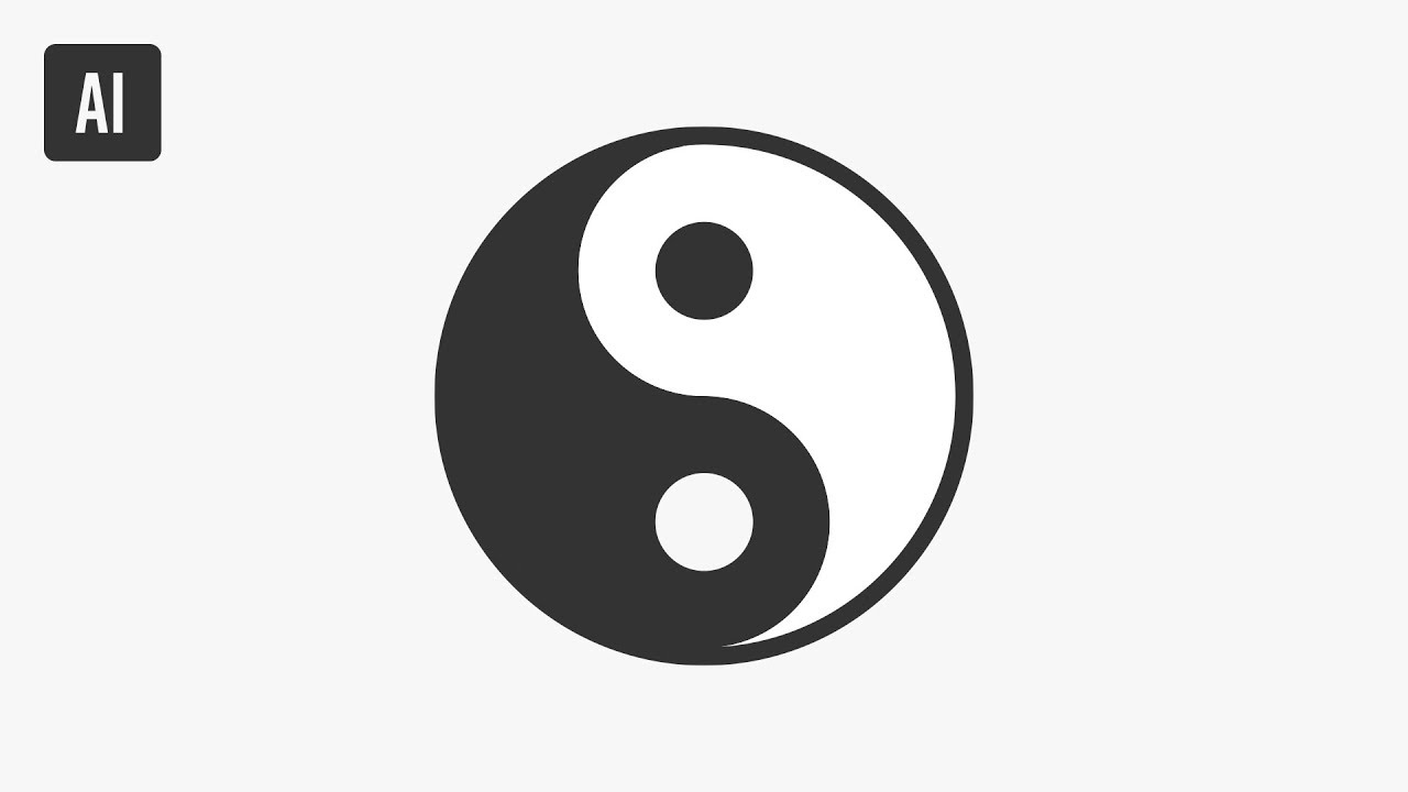 Yin Yang Symbol Illustrator Tutorial Youtube